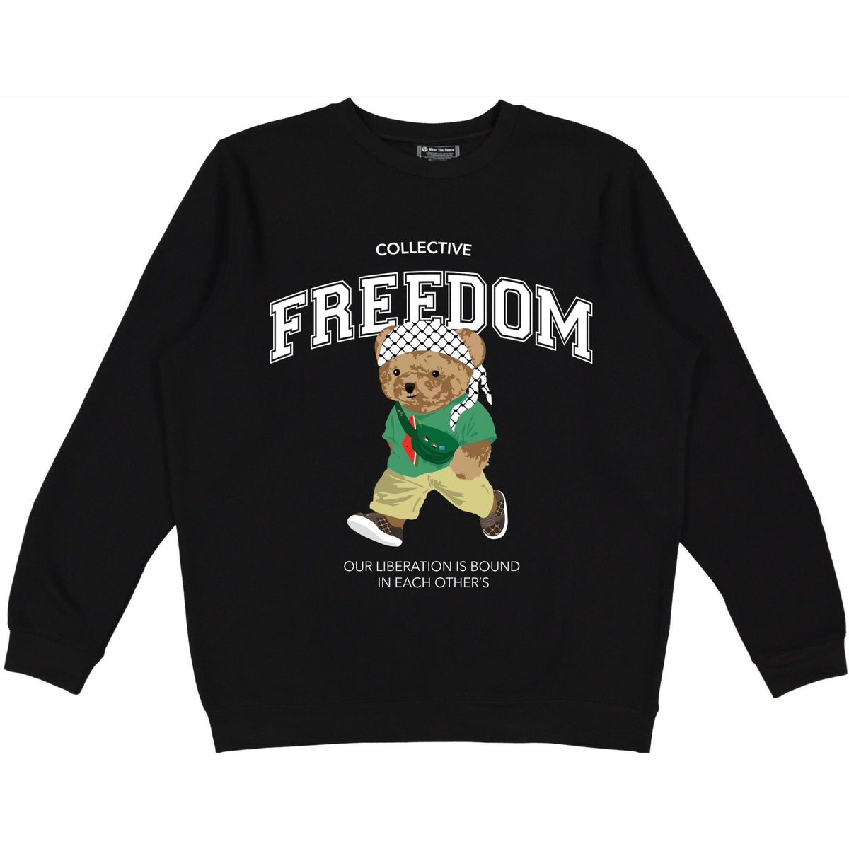 Freedom Bear Crewneck | Palestine, Sudan, Congo Sweater – Wear The Peace