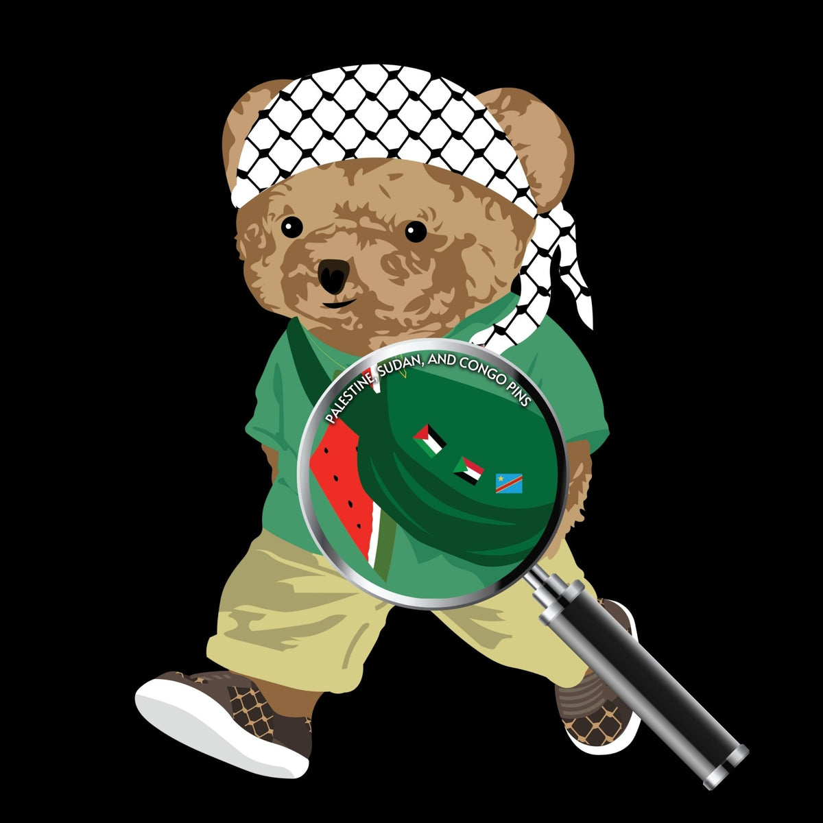 Freedom Bear Crewneck | Palestine, Sudan, Congo Sweater – Wear The Peace